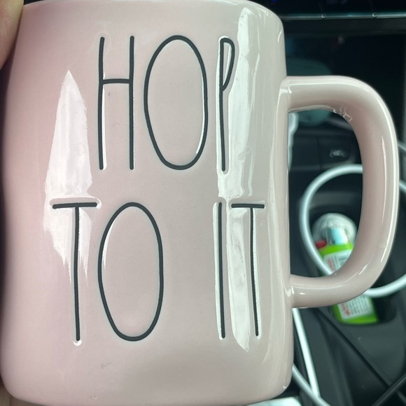 Rae Dunn | Dining | Rae Dunn Pink Ceramic Mug With Hop To It Design ...